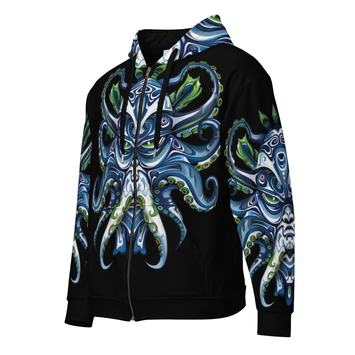Kraken Zip Hoodie Octopus Design Zuzuvart's Kraken Zip Hoodie! Unique Hoodies, Cool Hoodies ...