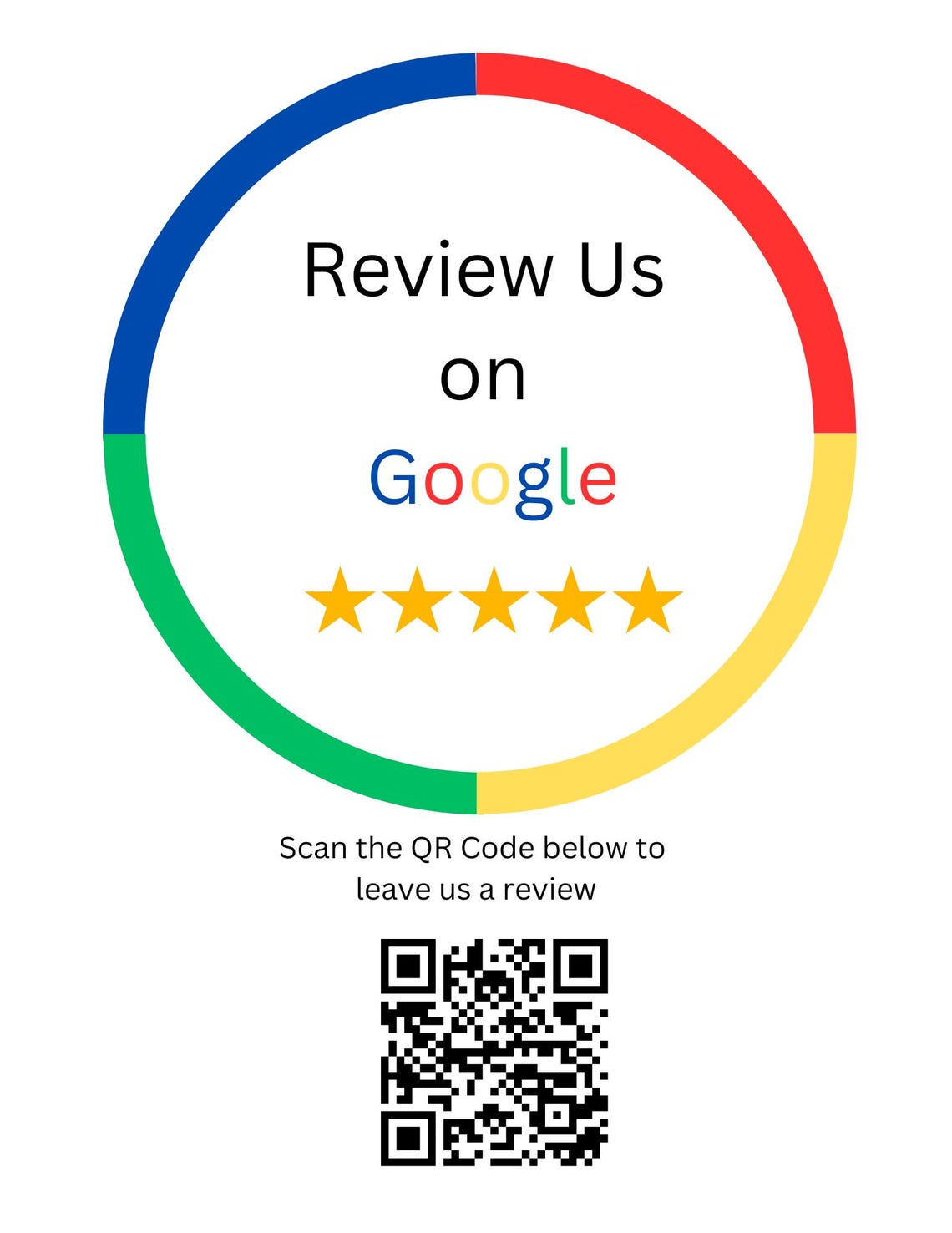 Google Review Template - Etsy