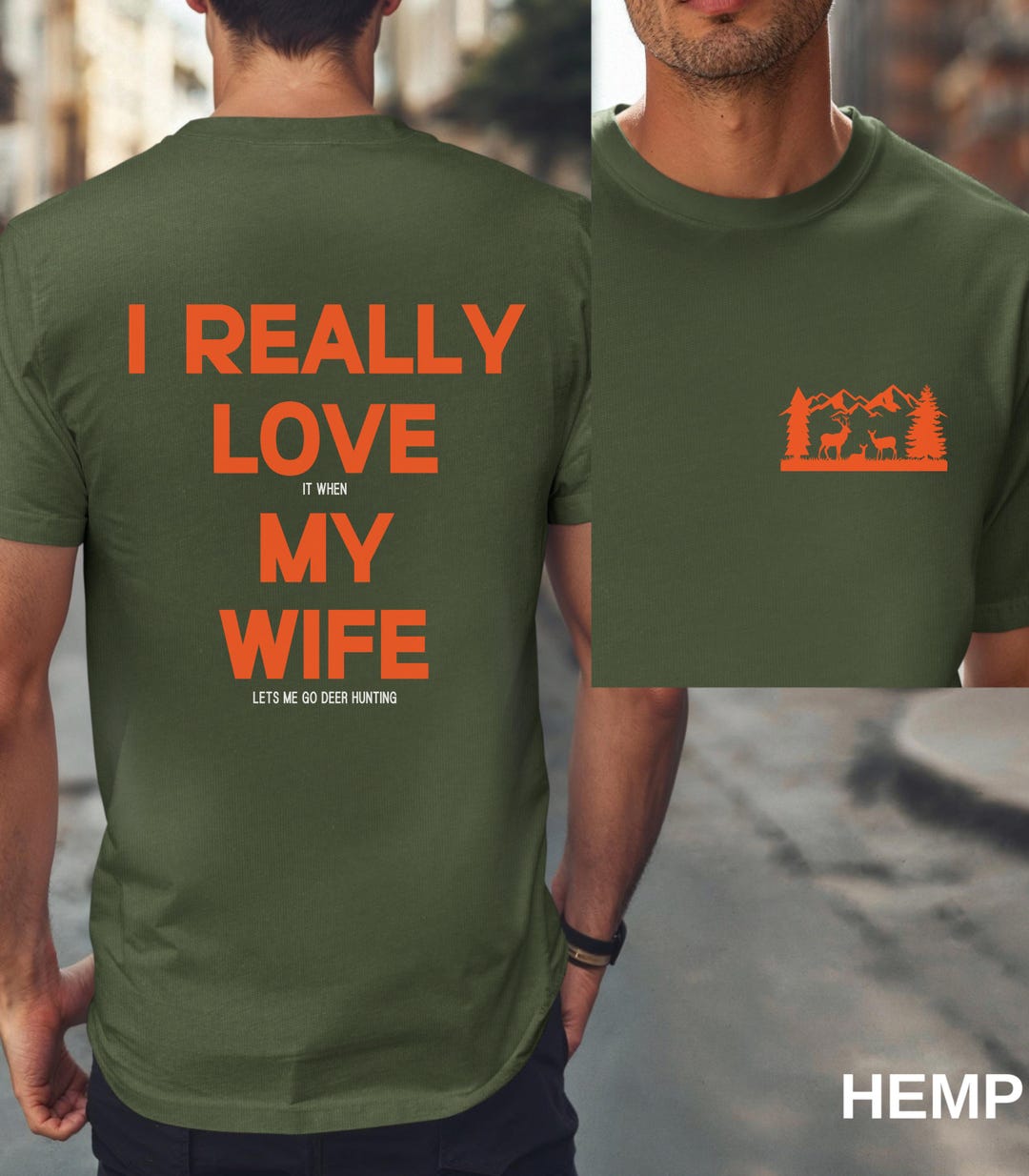 Deer Hunting Shirt, I Love It When My Wife Lets Me Godeer Hunting T ...
