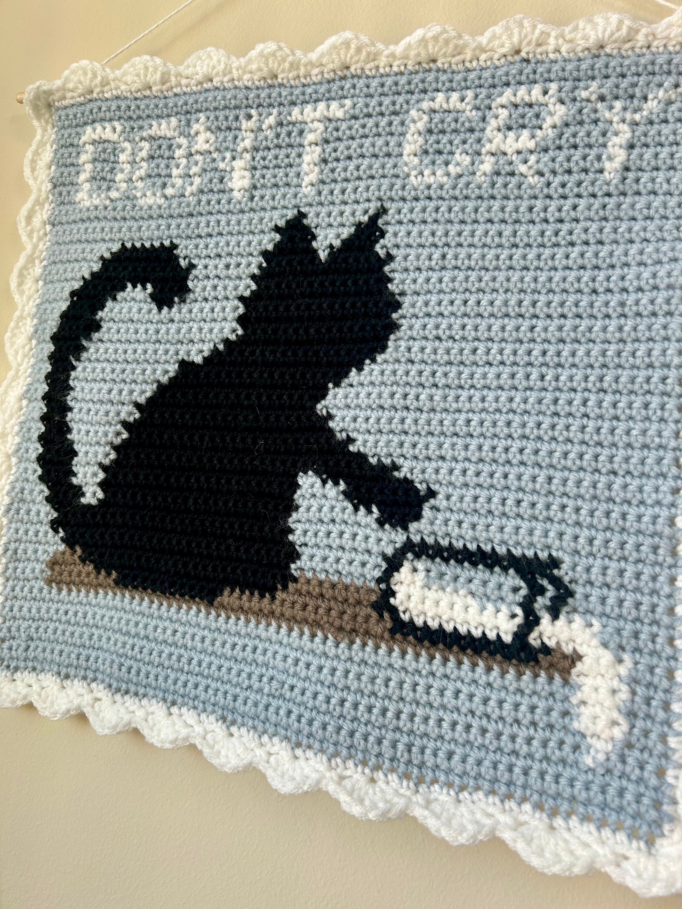 Don't Cry Over Spilled Milk Crochet Tapestry / Wall Hanging PATTERN - Etsy