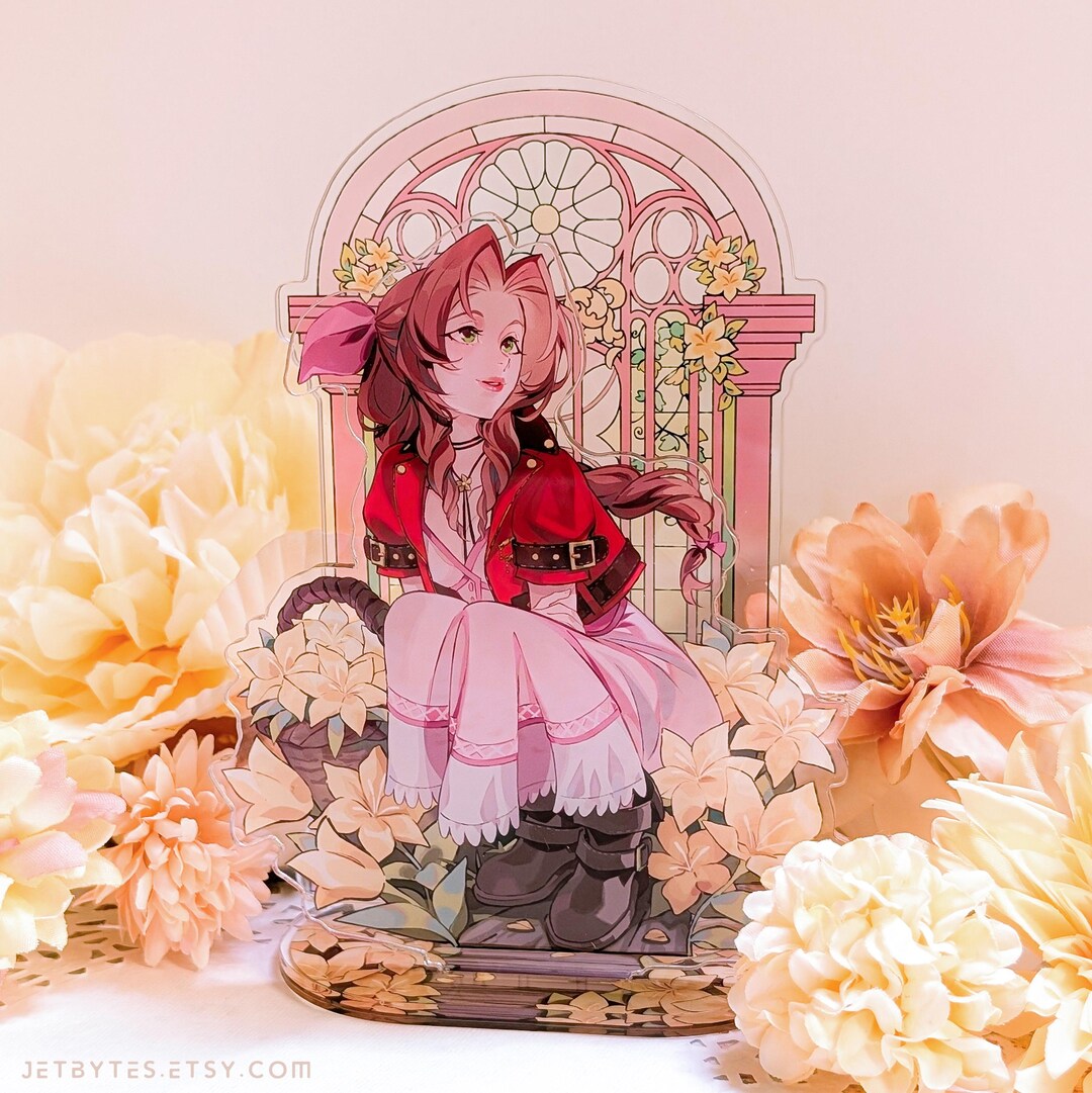 Aerith FF7 Stained Glass 5.7" Acrylic Standee, Final Fantasy VII ...