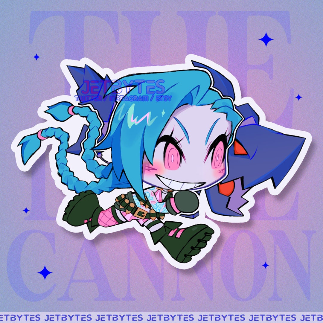 Jinx Sticker 2 League of Legends, Arcane ADC Fishbones - Etsy