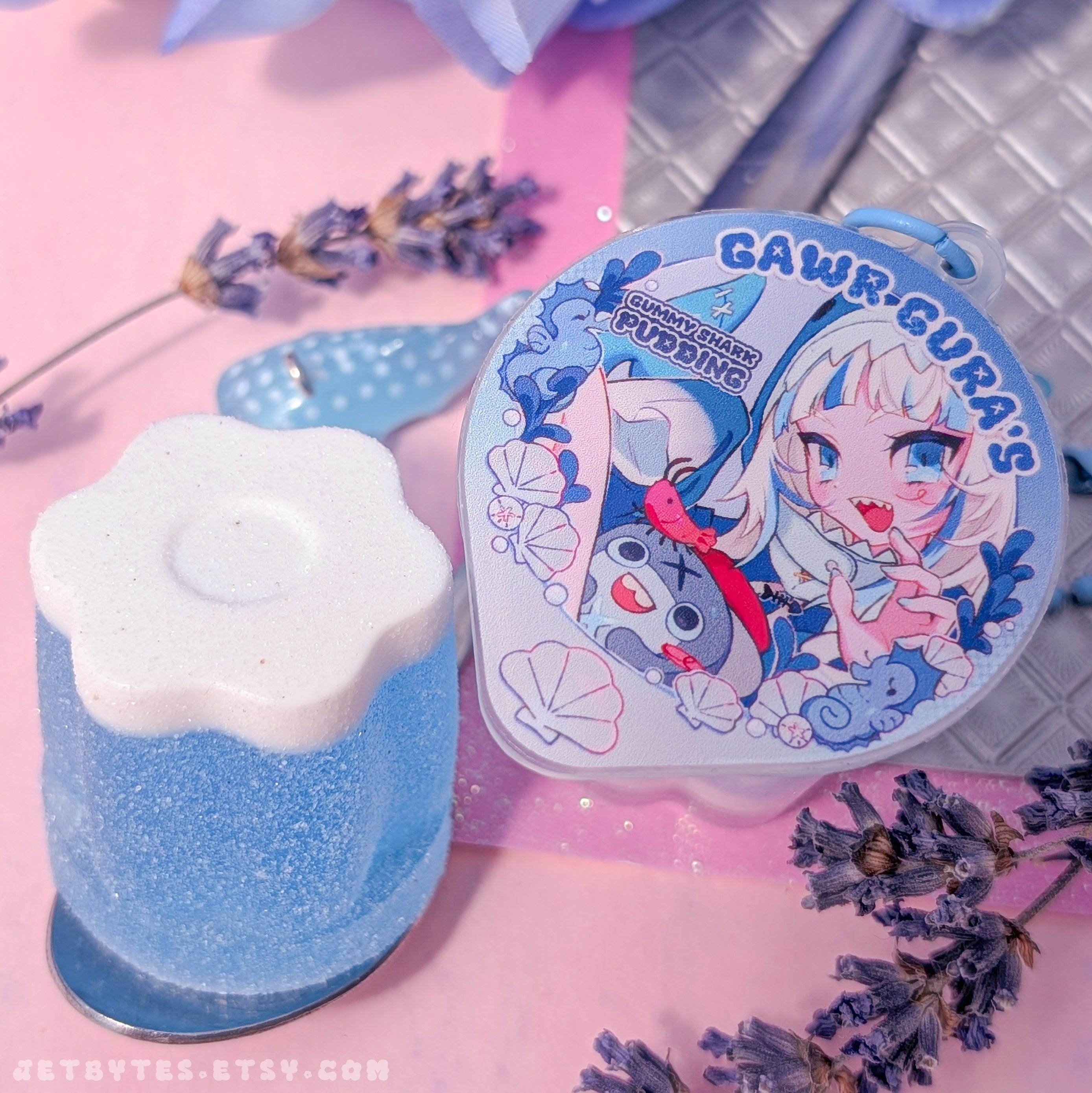 Gawr Gura Pudding Cup Charm, Includes Squishy Inside, Keychain, Gummy ...
