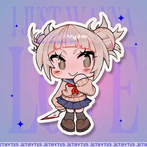 Toga Himiko Sticker and Print Combo, Hero Academia MHA Yandere A5 Print ...