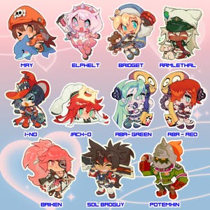 Guilty Gear STRIVE, Mini Chibi Vinyl Stickers, FGC, ABA Ramlethal Sol ...