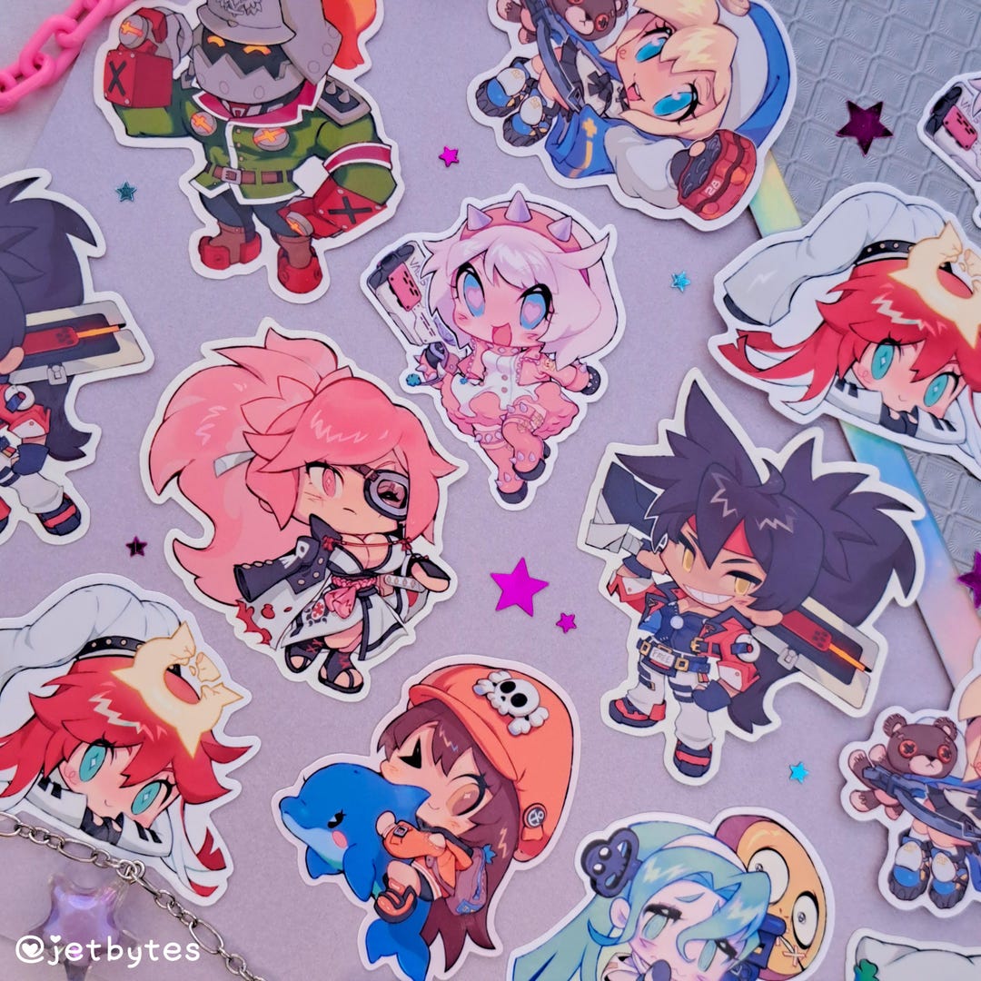 Guilty Gear STRIVE, Mini Chibi Vinyl Stickers, FGC, ABA Ramlethal Sol ...