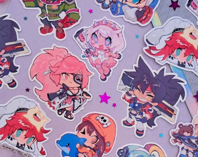 Guilty Gear STRIVE, Mini Chibi Vinyl Stickers, FGC, ABA Ramlethal Sol ...