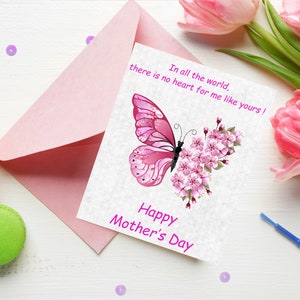 Printable Mother's Day Card, Mothers Day Card Instant Download, Happy ...