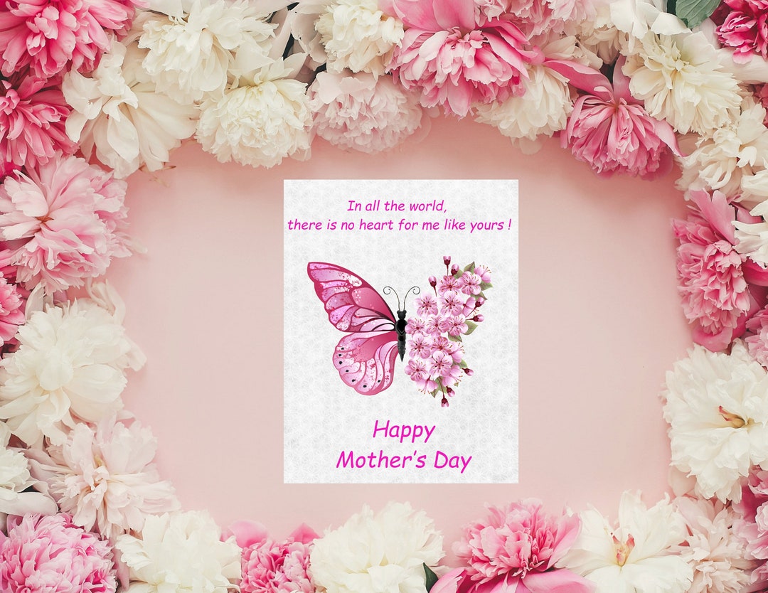Printable Mother's Day Card, Mothers Day Card Instant Download, Happy ...