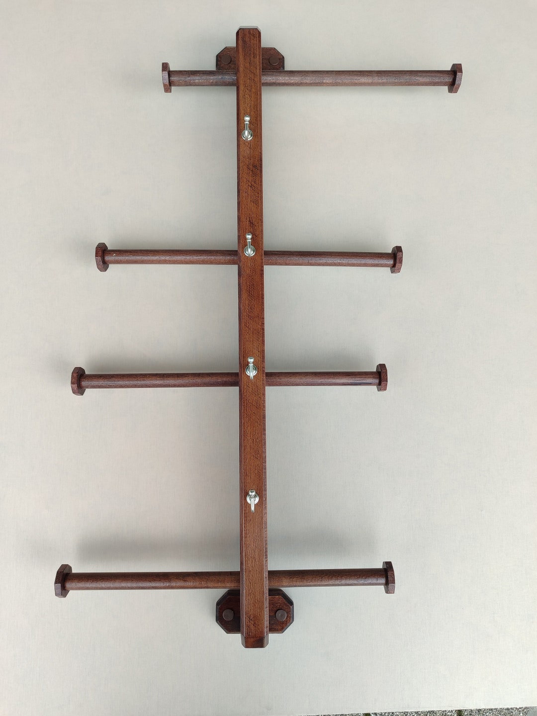 Beech Gentleman Valet Stand, Bedroom Clothing Rack, Entryway Organizer ...