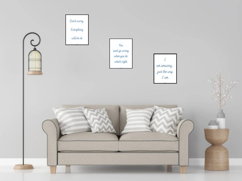 Motivational Statement in a Picture Wall Sign I Am Amazing Just the Way ...