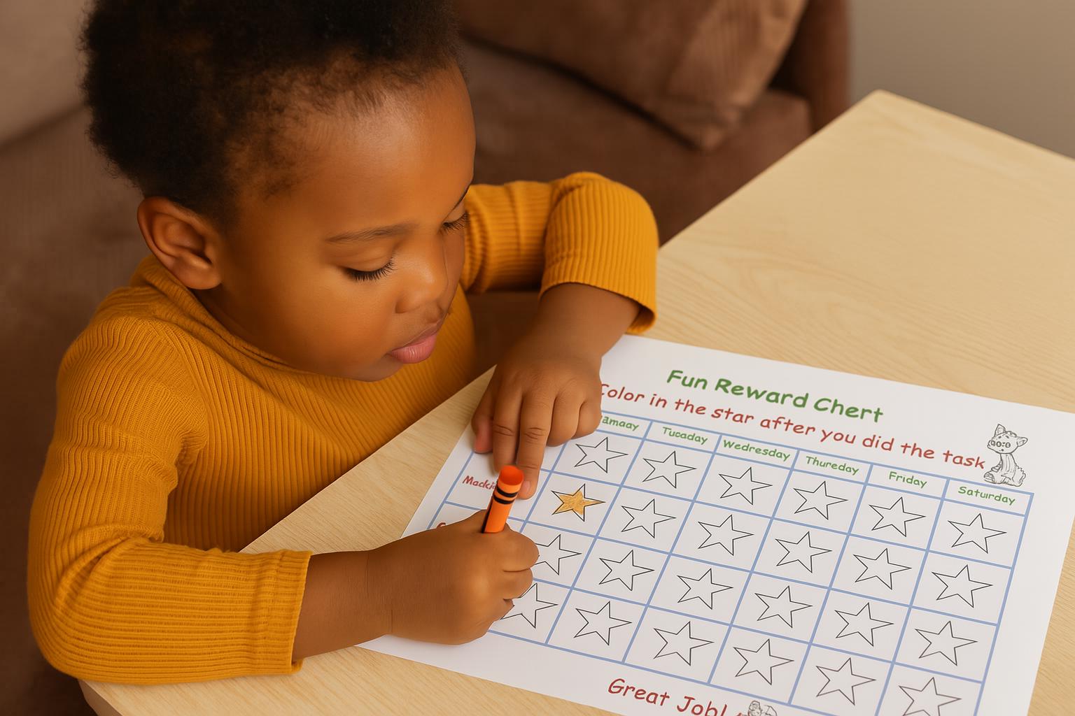 Customizable Child Reward Chart: 5 or 7-day Behavior Tracker (printable ...