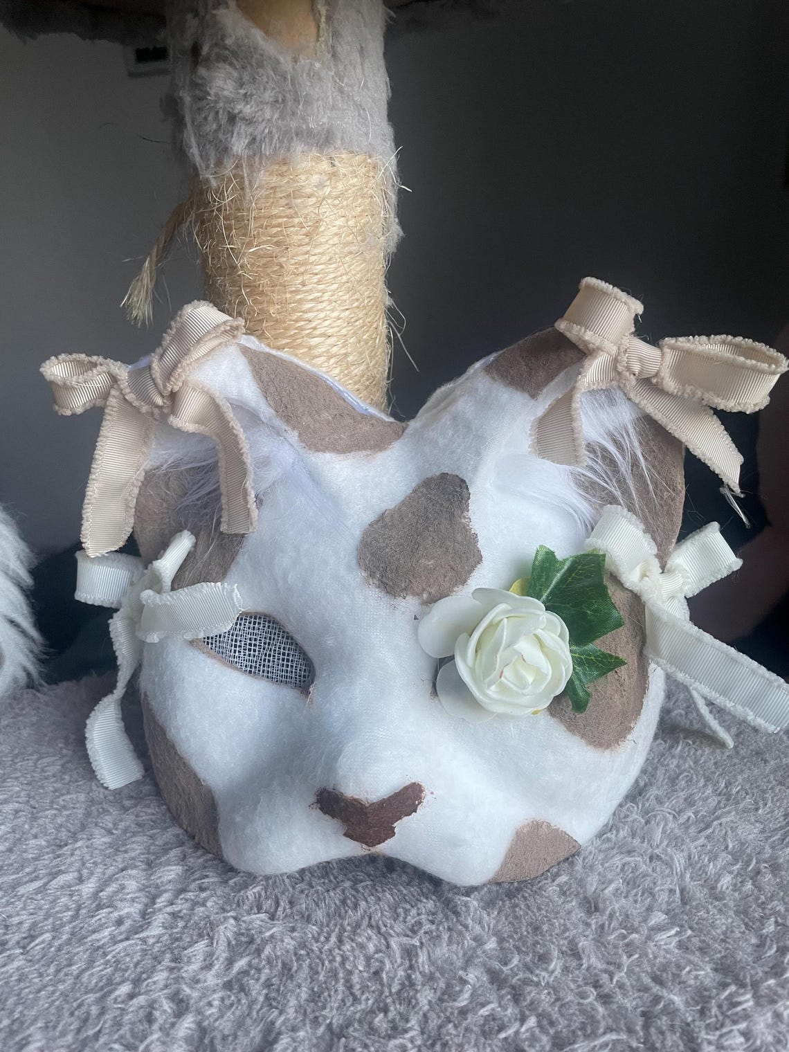 White Cat Therian Mask - Etsy