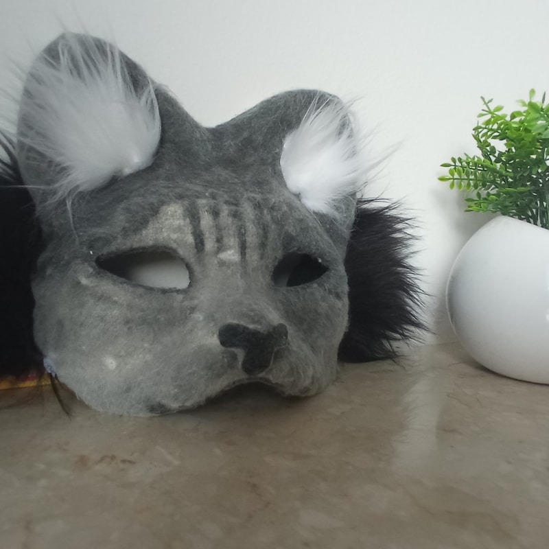 Gray Cat Therian Mask - Etsy