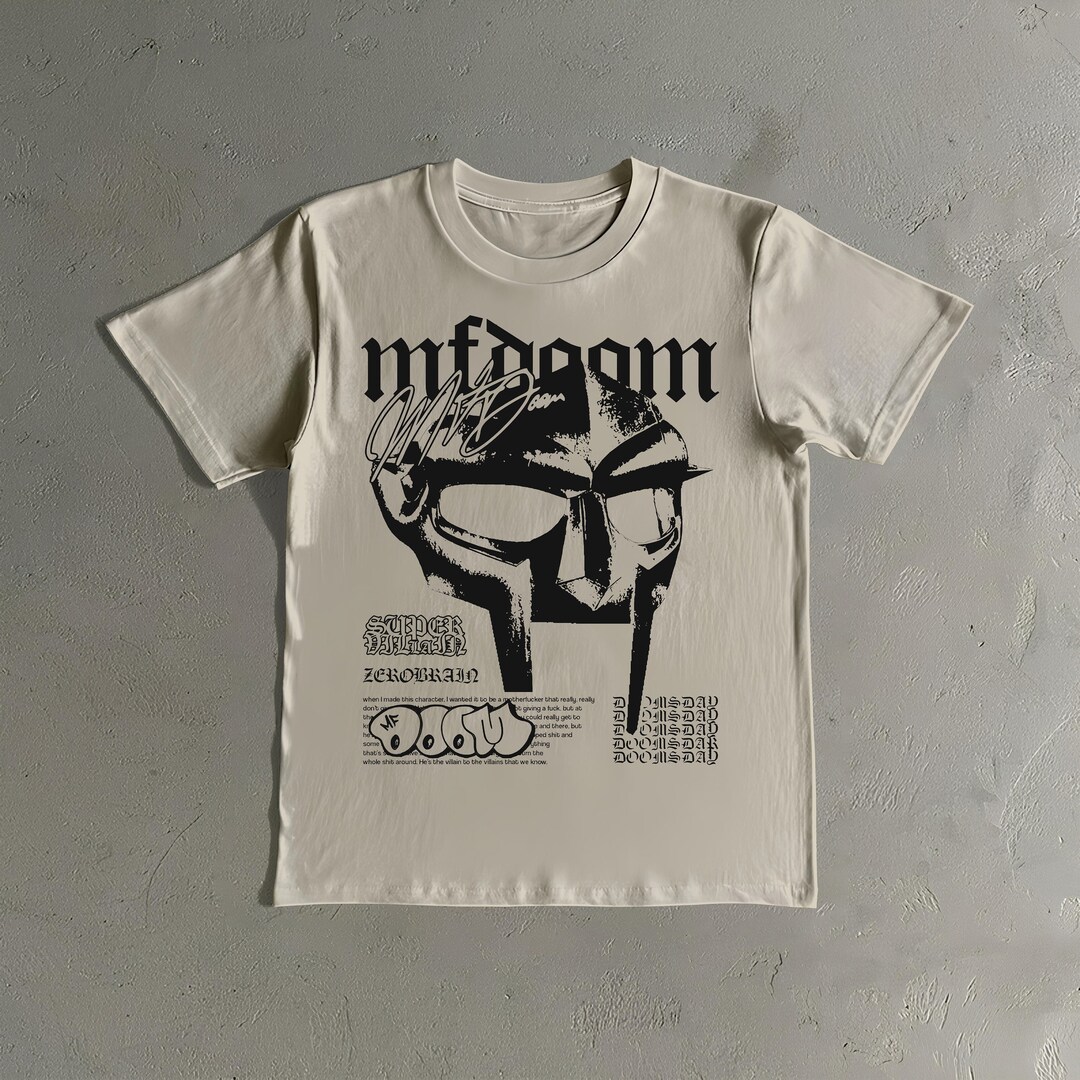 MF Doom T-shirt MF Doom Merch Madvillain Metal Face Shirt Doomsday ...