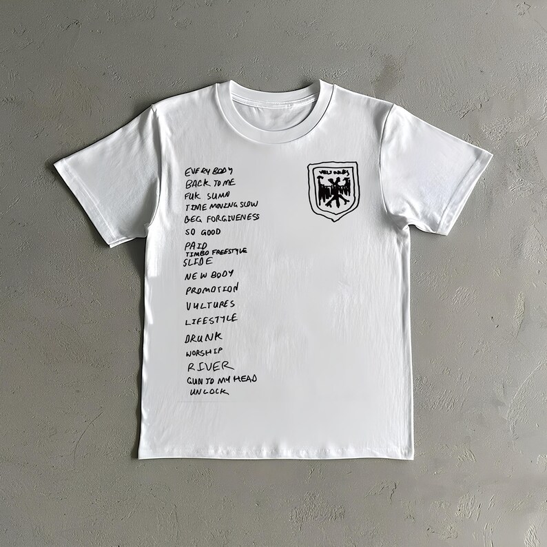 Kanye West Shirt Vultures T-shirt Kanye West Vultures Merch Rapper Tee ...