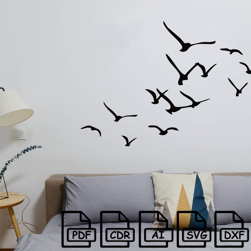Flock of Birds Wall Decal - Etsy