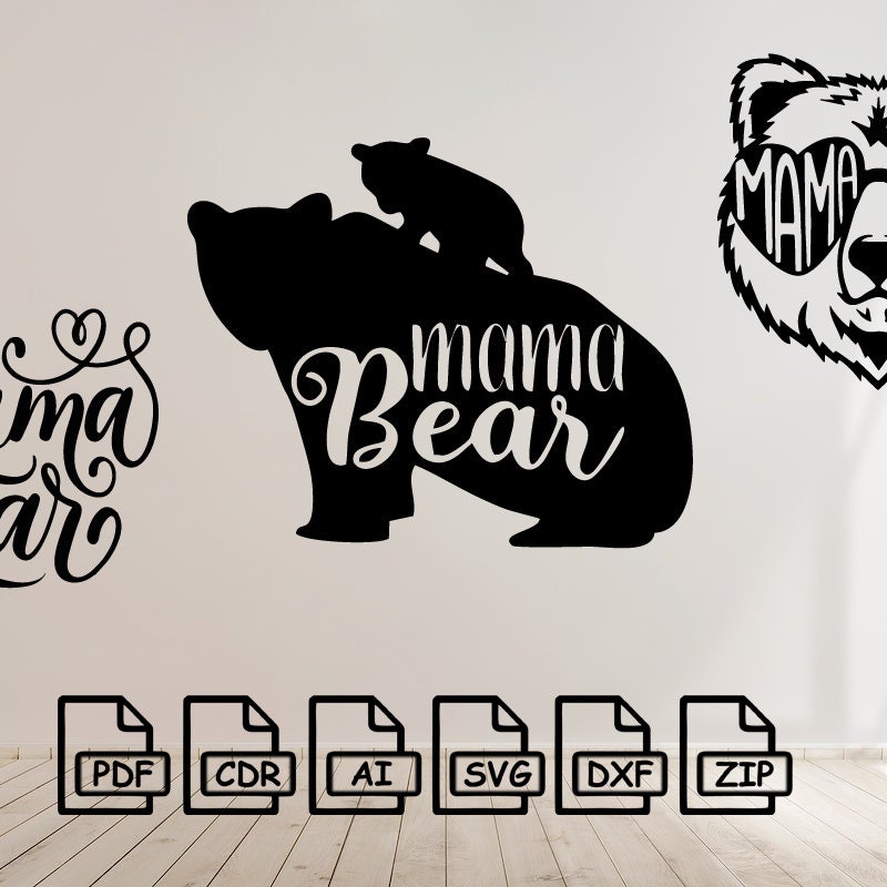 Mama Bear Cut File - Etsy