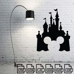 Princess, Prince Castle Cut Svg Dxf File Wall Sticker Pdf Silhouette ...