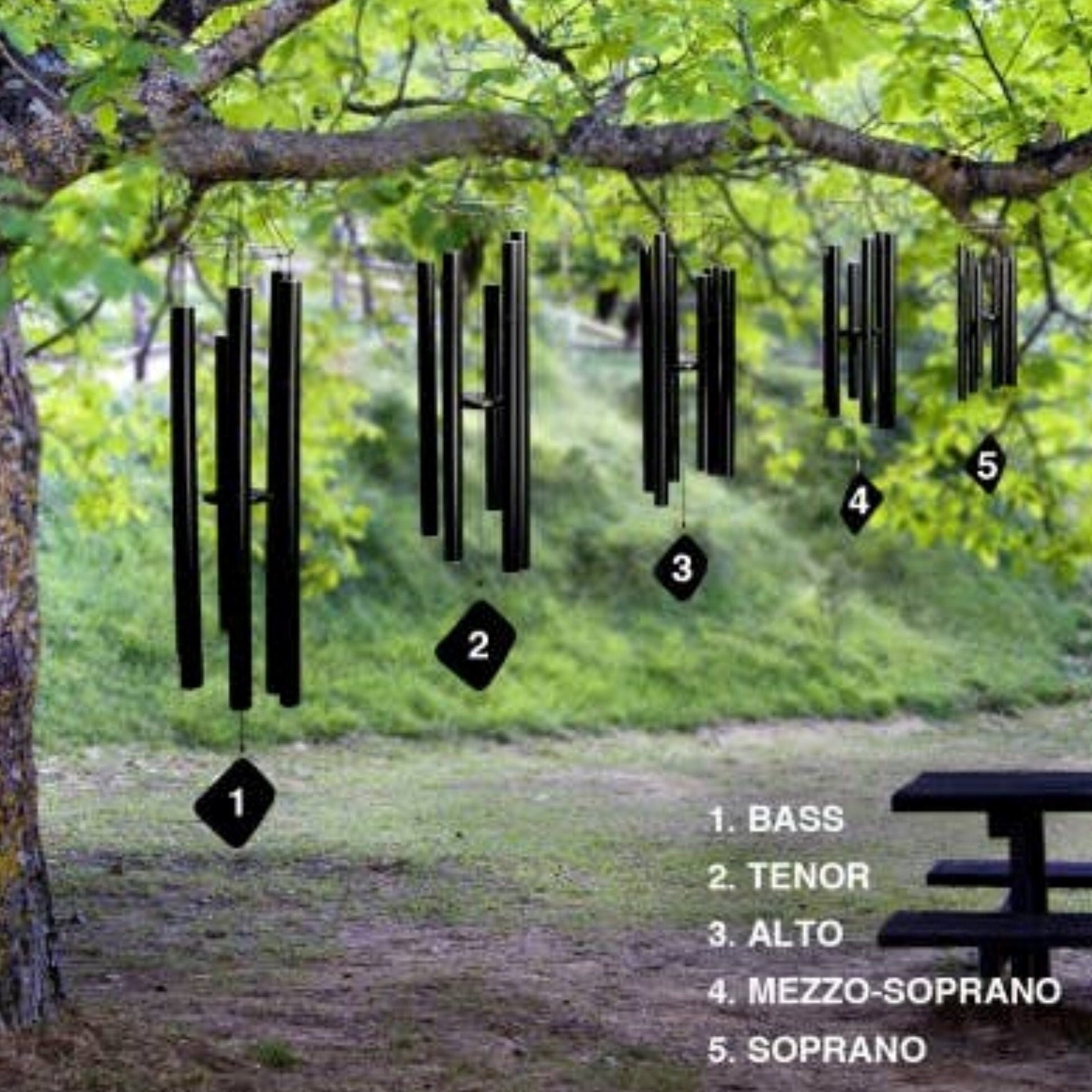 HAWAIIAN METAL CHIME 5 Sizes From 3090: Music of the Spheres Windchime ...