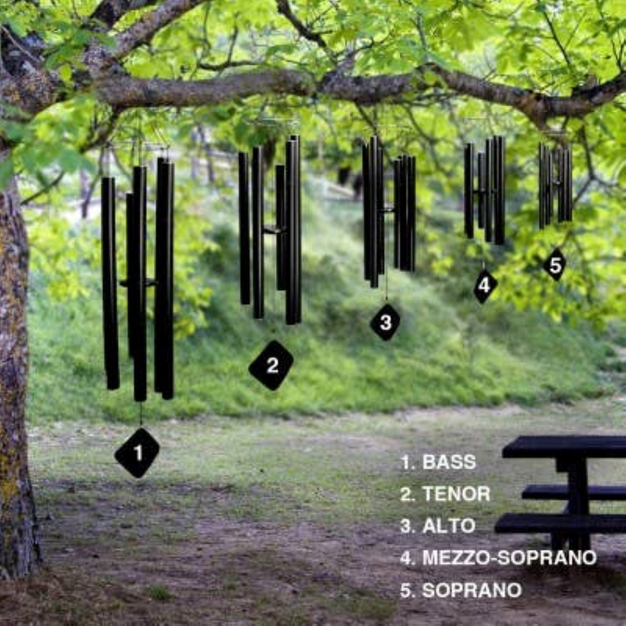 30"-90" MONGOLIAN METAL CHIME: Music of the Spheres Windchime. Never ...
