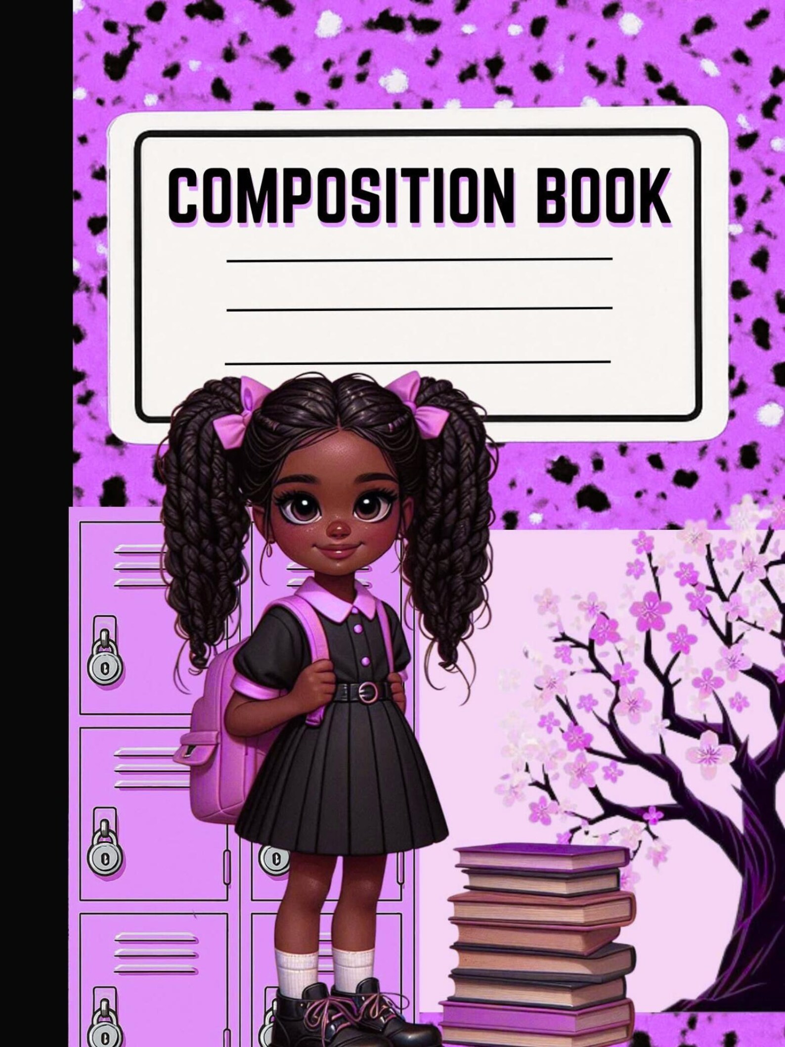 School Girl Composition Cover Template Bundle - Etsy