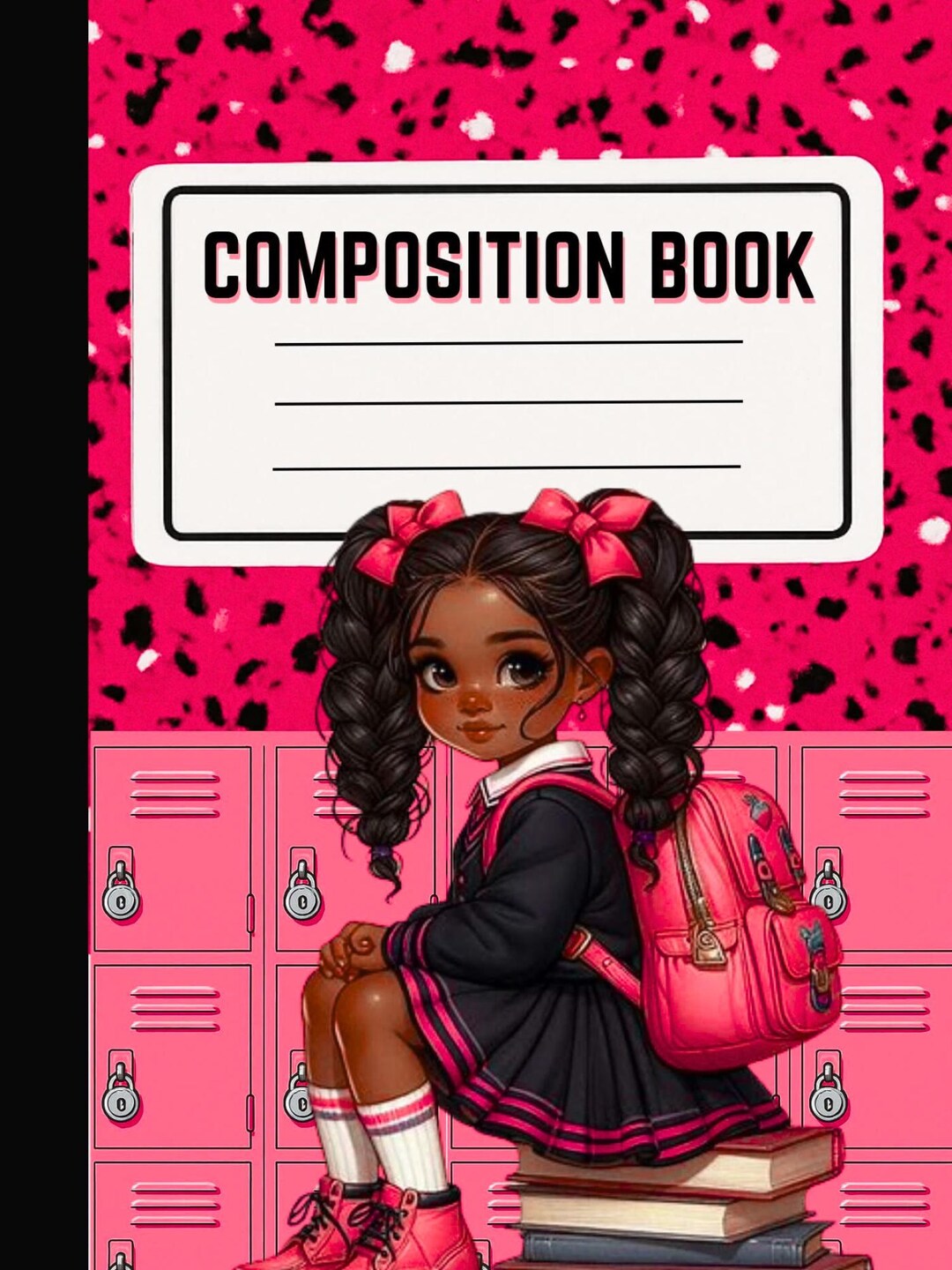 School Girl Composition Cover Template Bundle - Etsy