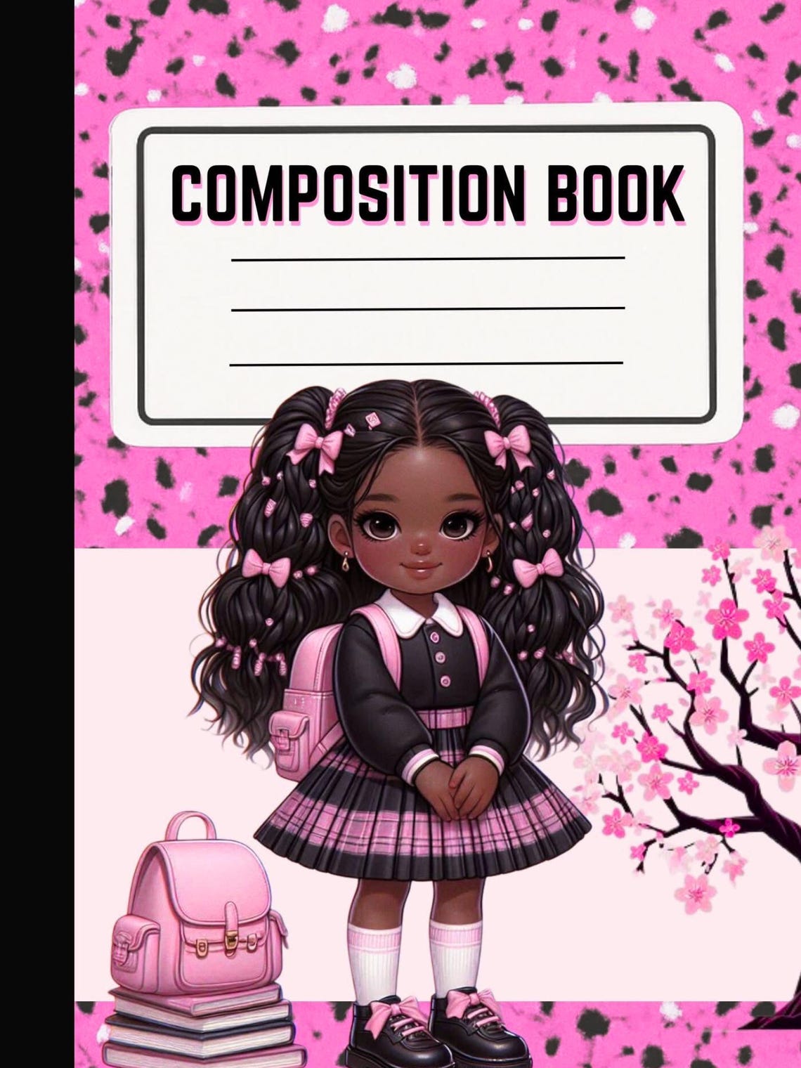 School Girl Composition Cover Template Bundle - Etsy