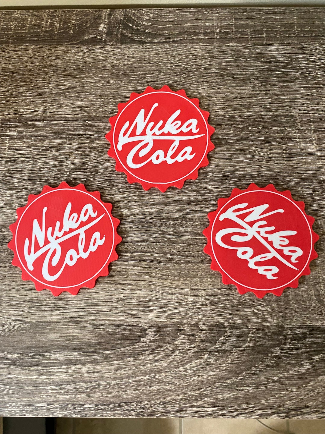 3D Printed Fallout Multi-color Nuka Cola Coasters - Etsy