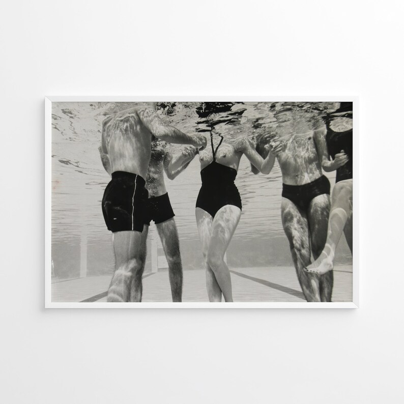 Beach Monokini 1964 Winnie Hollman, Vintage Print, Photography Print ...