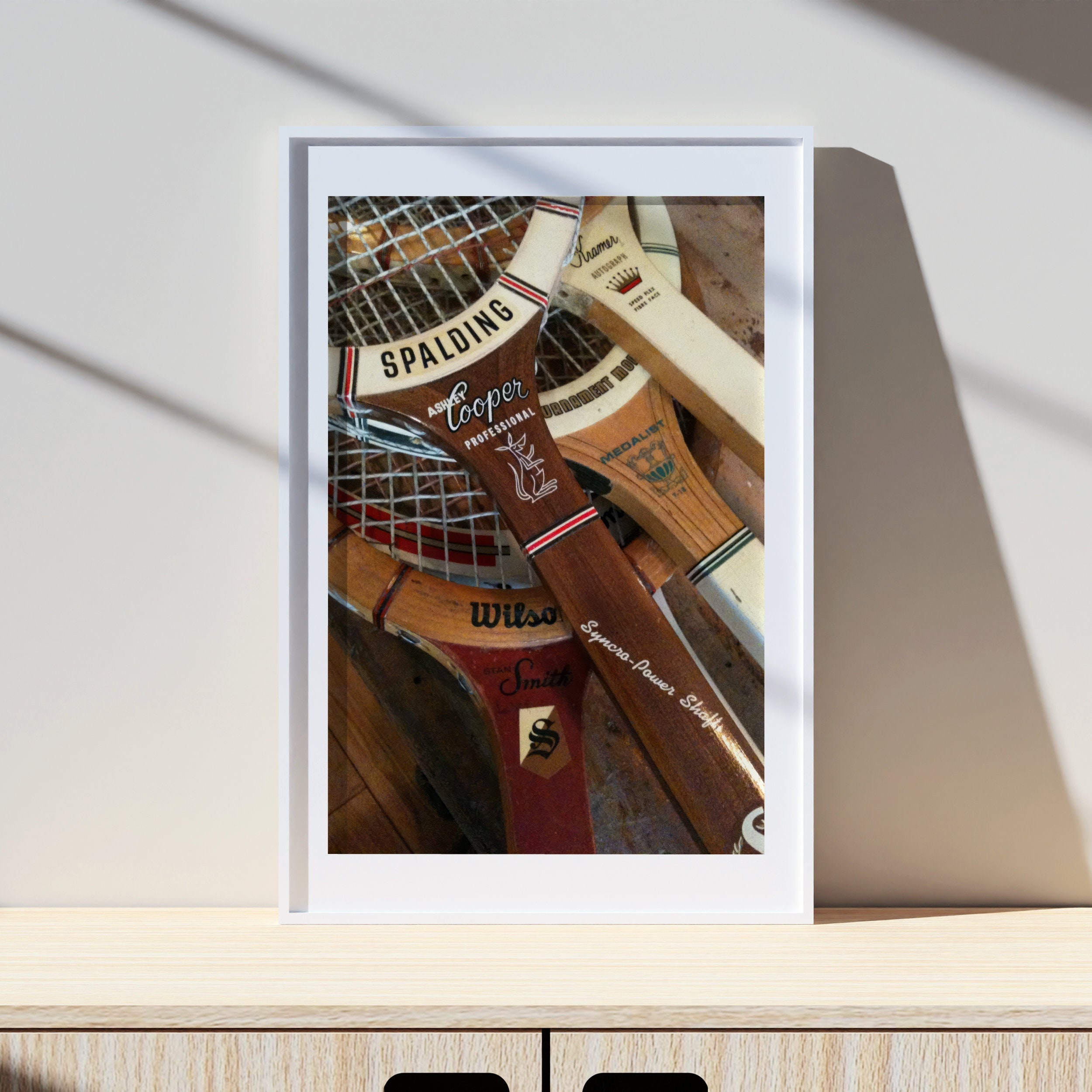 Vintage Tennis Rackets, Vintage Print, Photography Print, Lifestyle ...