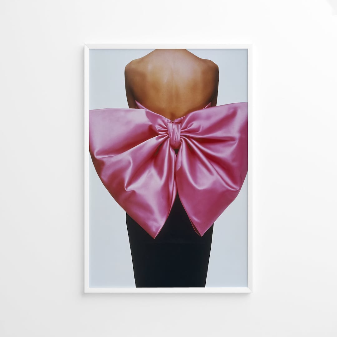 Coquette Pink Ribbon Print, Coquette Room Decor, Old Money Aesthetic ...