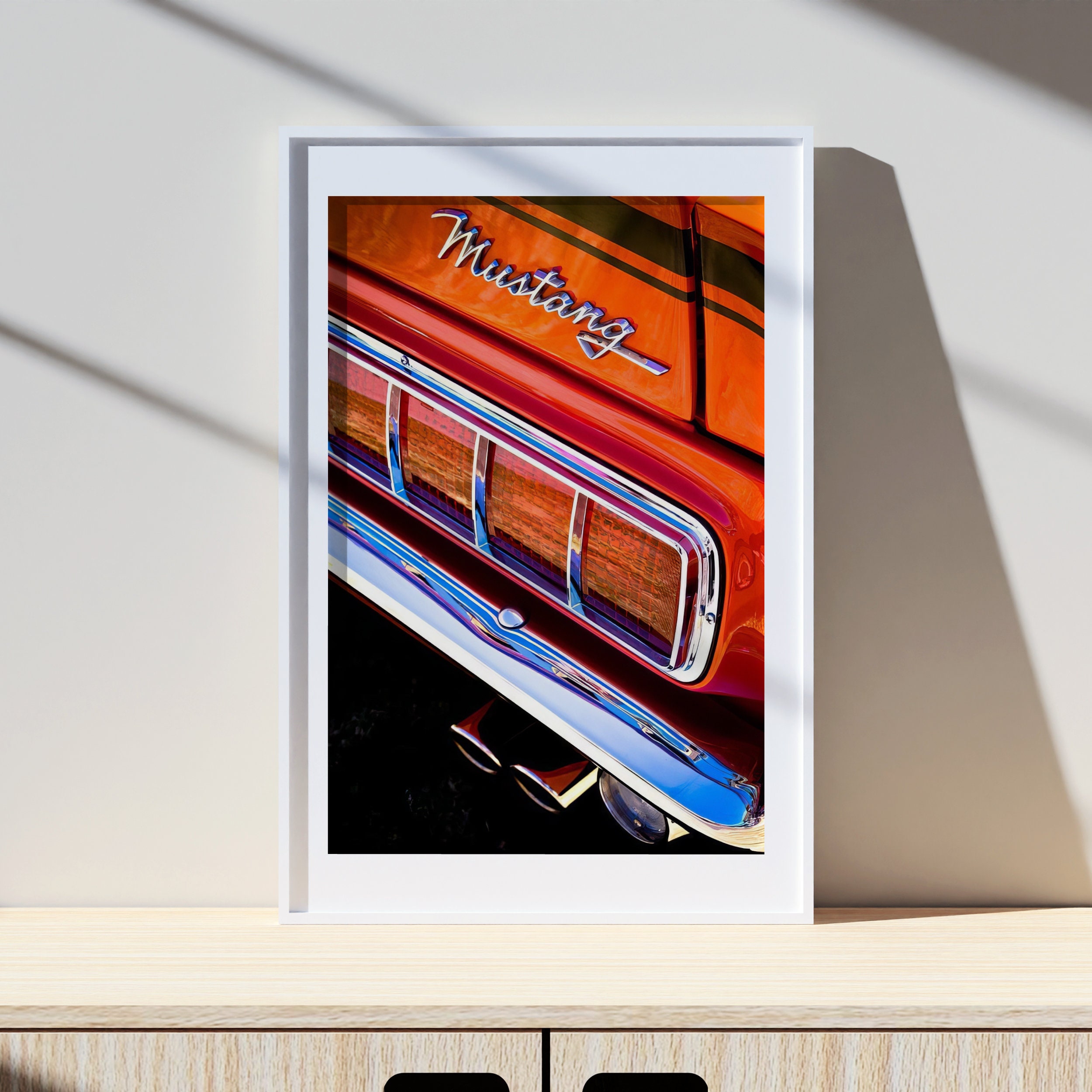 Classic Car Print, Ford Mustang Poster, Vintage Car Poster, Photography ...