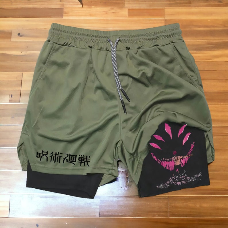 Anime Sorcerer Character Inspired Men's Gym Compression Shorts - Etsy ...