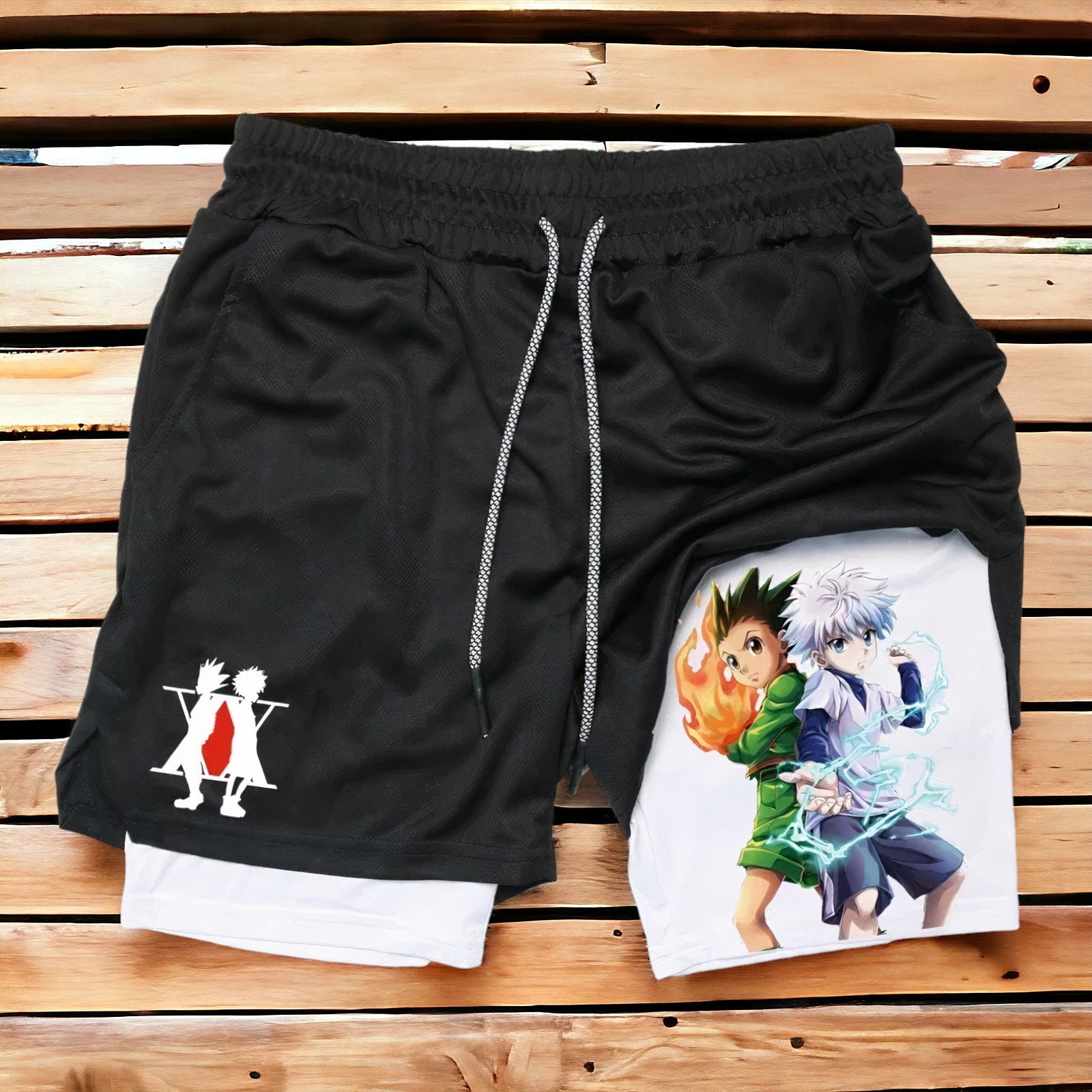 Hunter Anime Character Inspired Gym Compression Shorts Hxh Manga Shorts ...