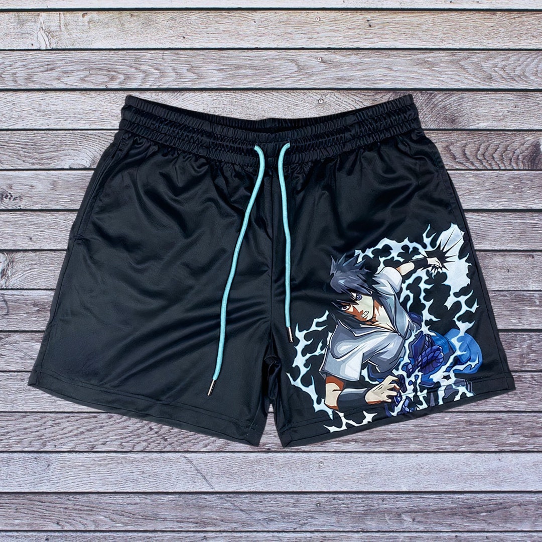 Ninja Anime Character Themed Men's Graphic Gym Shorts Manga Basketball ...