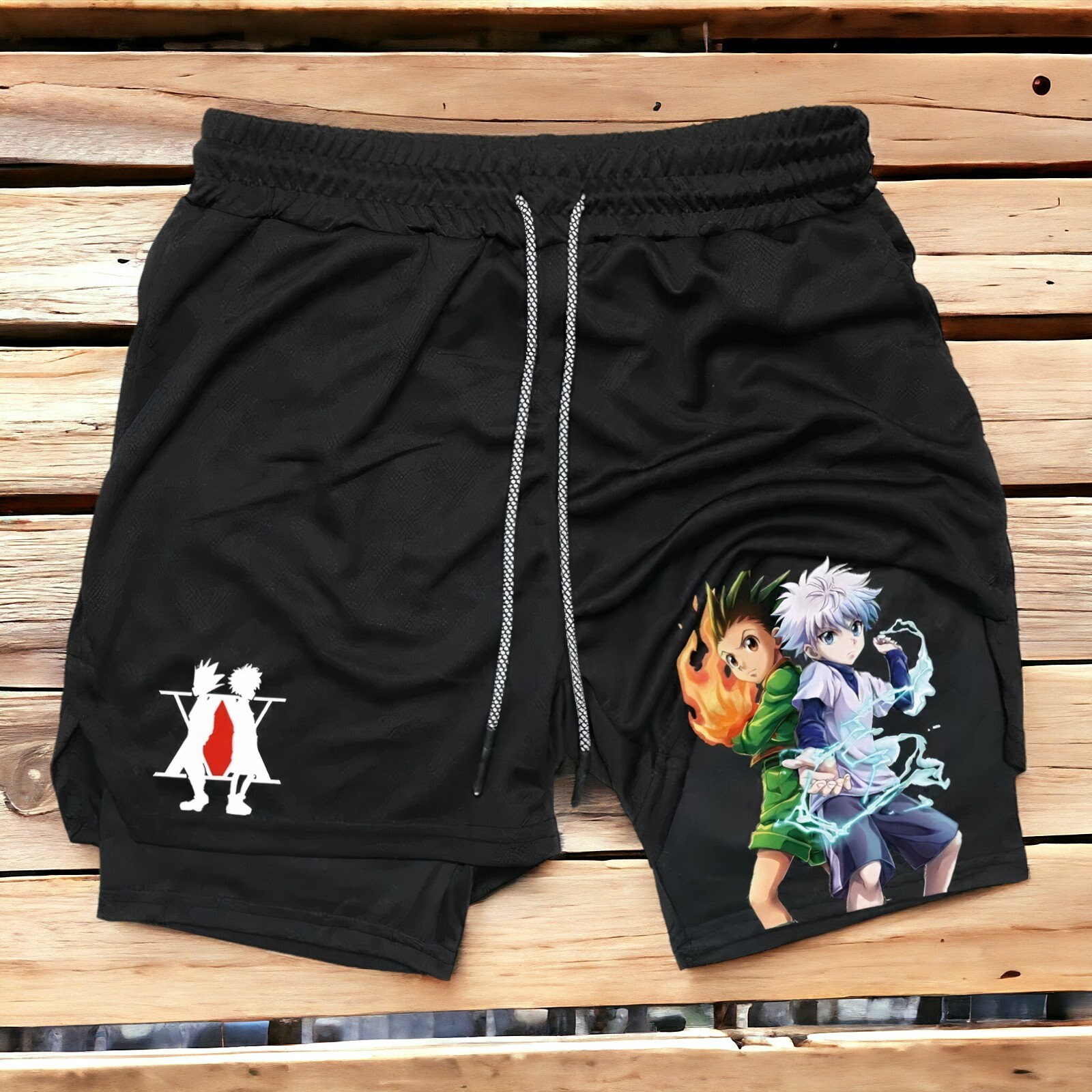 Hunter Anime Character Inspired Gym Compression Shorts Hxh Manga Shorts ...