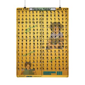 Tigrinya Alphabet, Tigrigna/fidelat Geez/fidelat Wall Matte Vertical ...