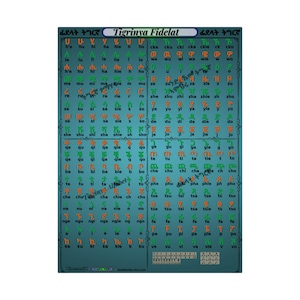 Tigrinya Alphabet, Tigrigna/fidelat Geez/fidelat Wall Matte Vertical ...