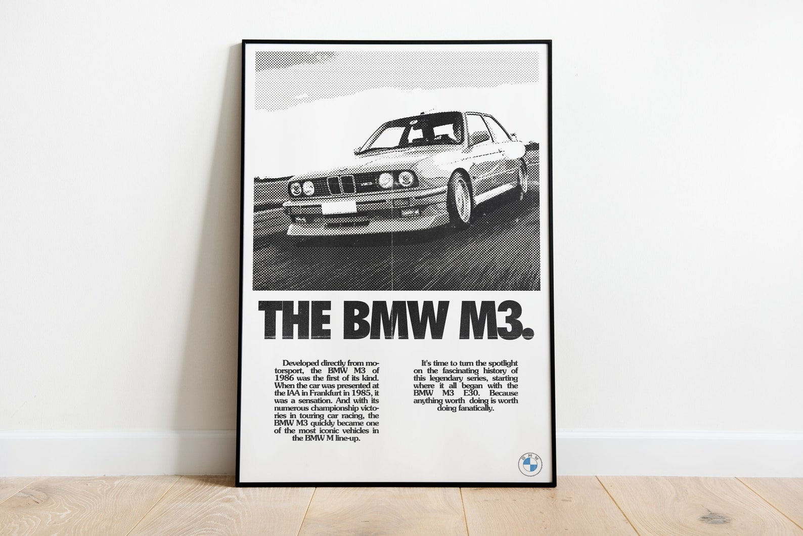 BMW E30 Poster, Vintage BMW Print, Vintage Car Poster, Classic Car ...