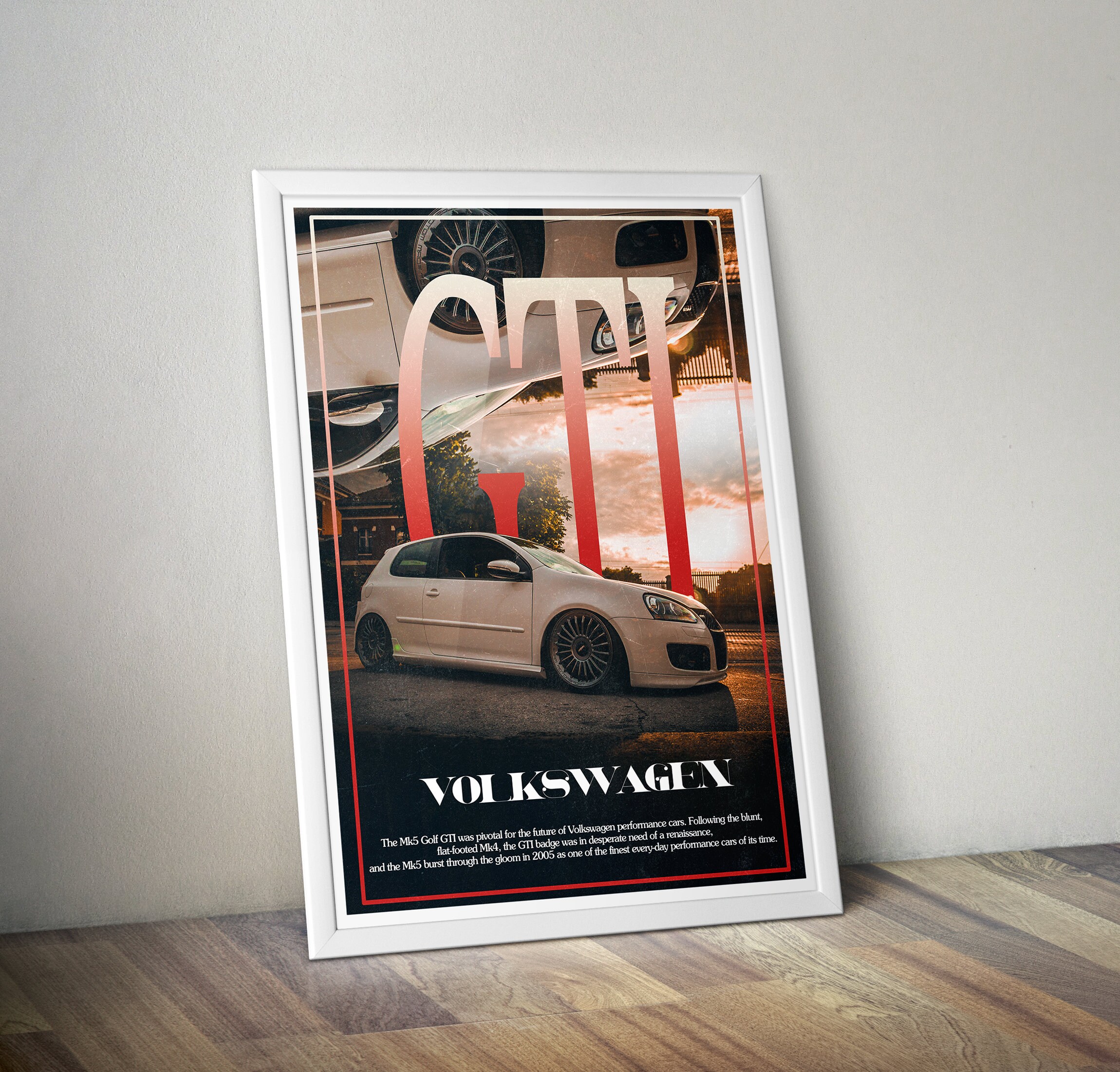 VW Golf GTI Poster, Volkswagen Golf Gti Poster Print, VW Golf Gti ...