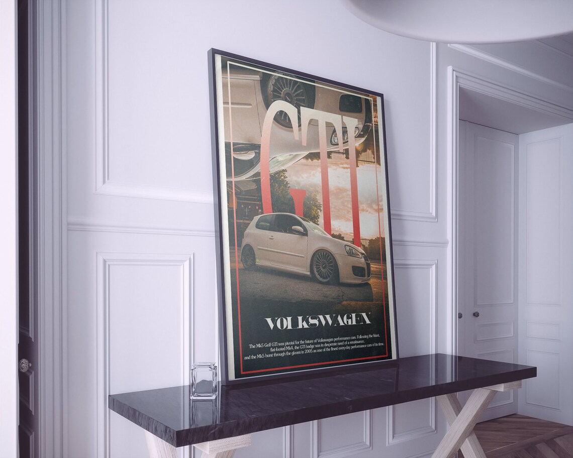 VW Golf GTI Poster, Volkswagen Golf Gti Poster Print, VW Golf Gti ...