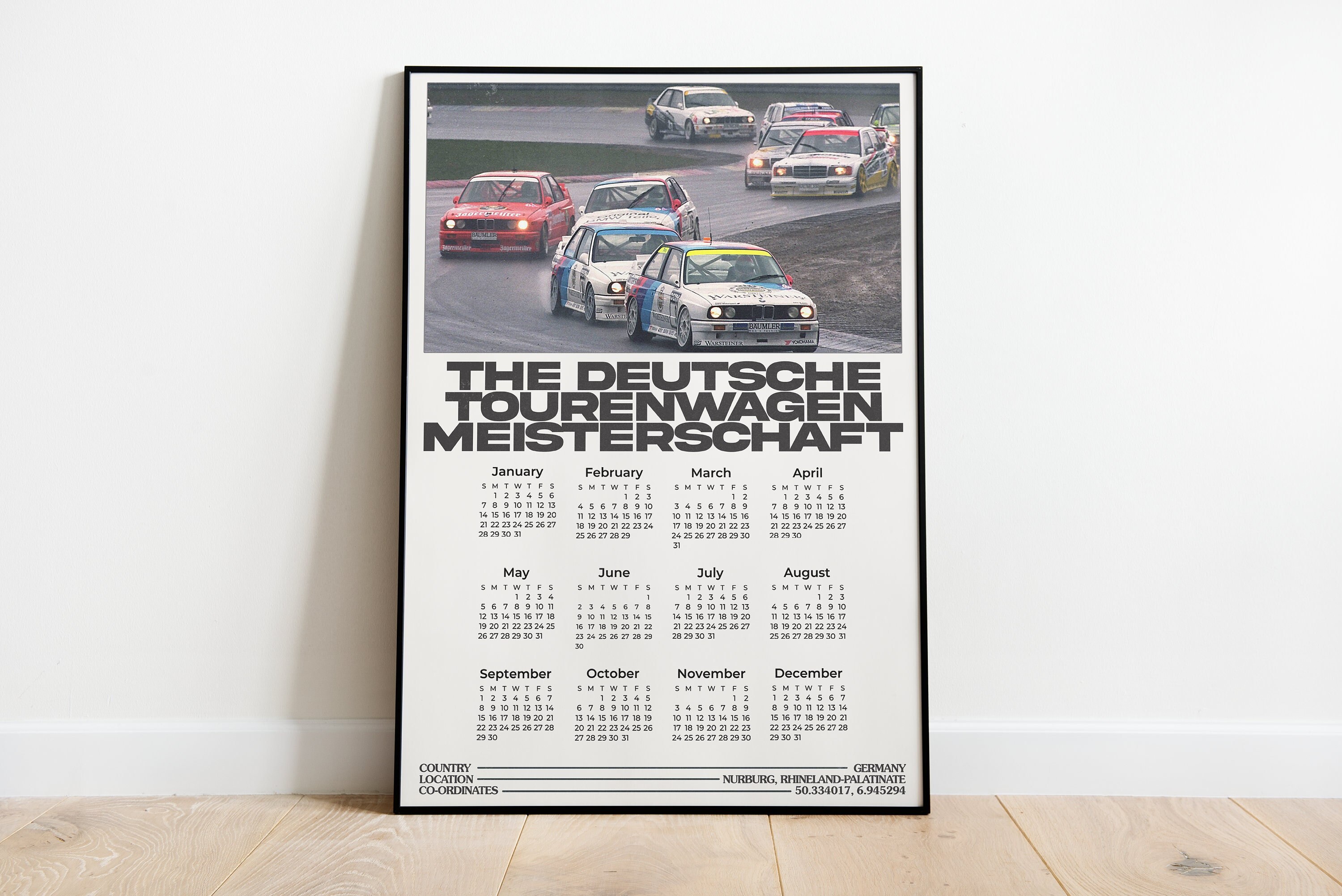Digital BMW DTM M3, 2024 Calendar, Racing Car Enthusiast Gift, Digital ...