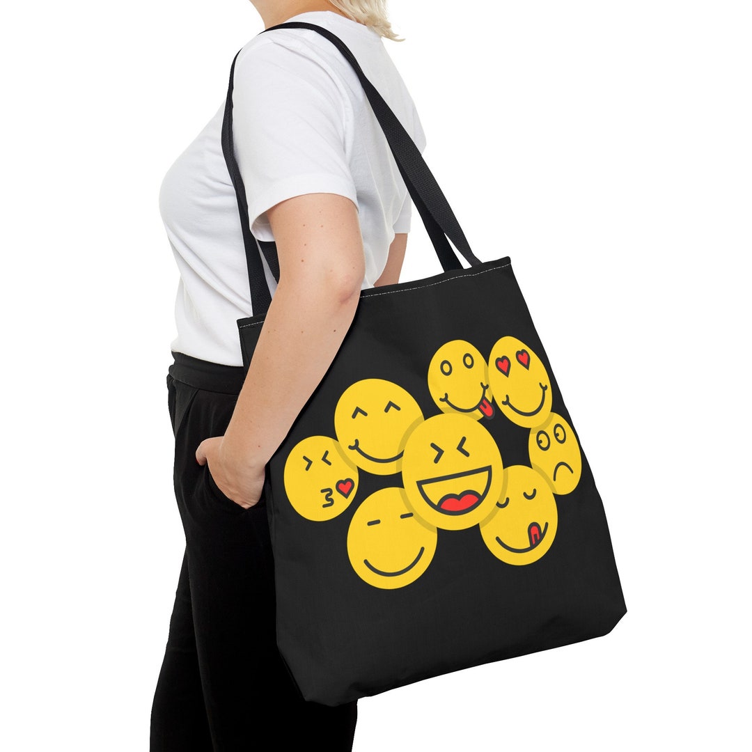 A Bunch of Smiley Emojis on a Tote Bag All Smiles Perfect Gift Gift for ...