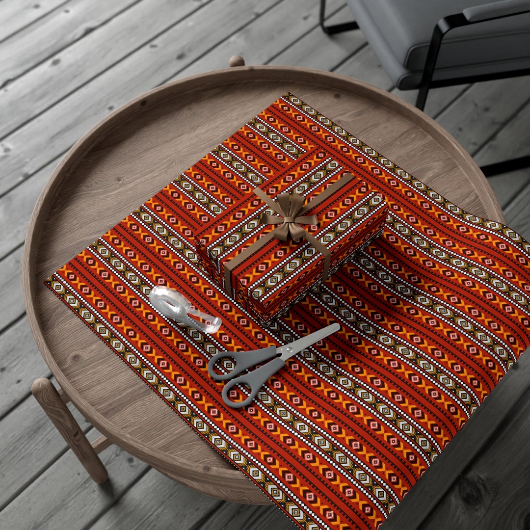 SOUTHWESTERN GIFT WRAP Paper Floral Aesthetic Geometric Patterns ...