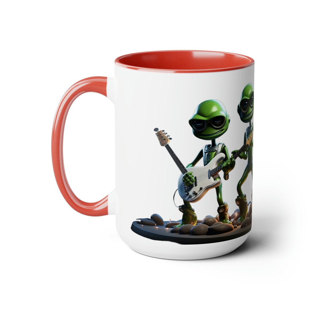 Alien Rock Band Two-tone Coffee Mugs, 15oz - Etsy
