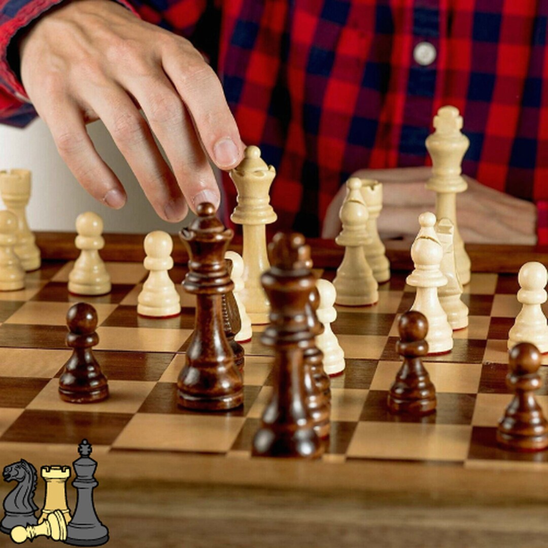 Handcrafted Large Wooden Chess Set Folding Board With Hand Carved ...