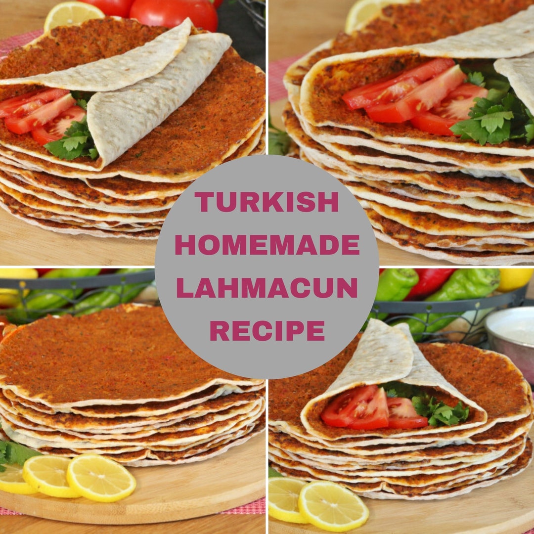 Turkish Traditional Lahmacun Recipe, Homemade Turkish Food Recipe Book ...