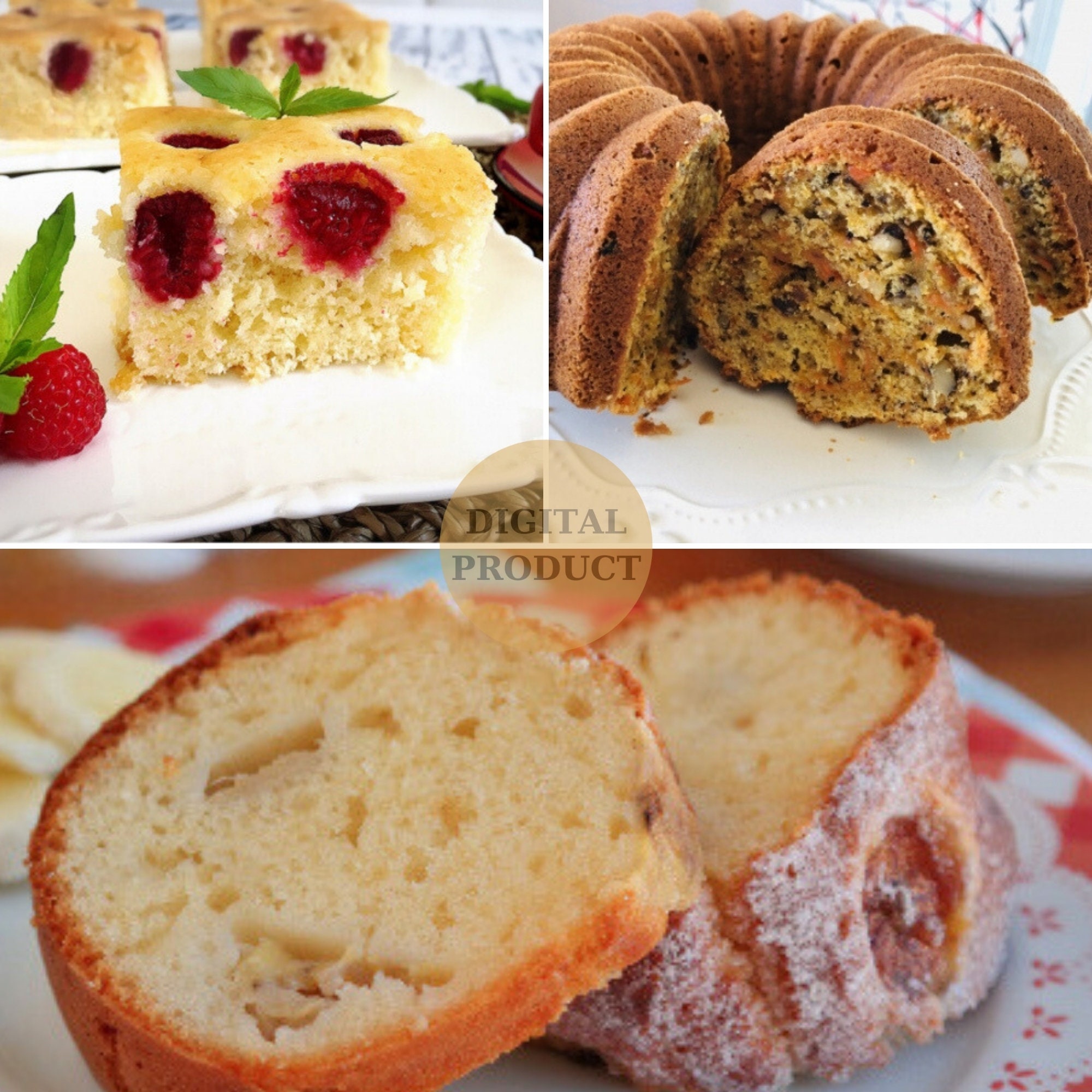 Practical Homemade 18 Cake Recipes Prepared With 3 Eggs, Digital Cake Recipe Book, Easy-to ...