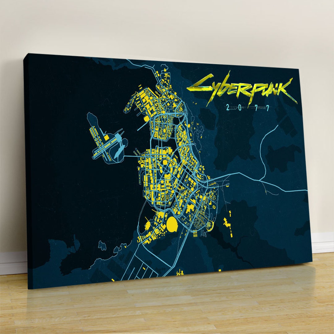 Cyberpunk City Poster, Cyberpunk 2077 Wall Art, RPG Game Print, Best ...